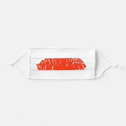 Big Red Lip Print Face Mask | Zazzle