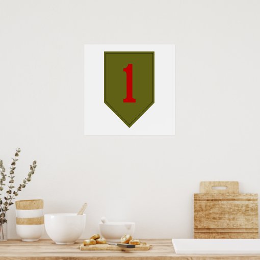 Big Red One, 1st ID Patch Poster | Zazzle