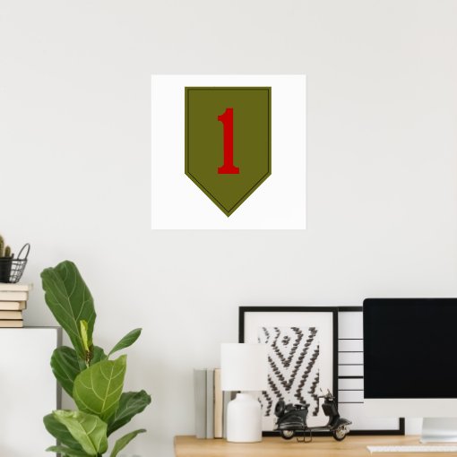 Big Red One, 1st ID Patch Poster | Zazzle