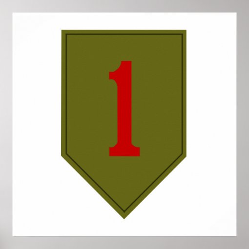 Big Red One, 1st ID Patch Poster | Zazzle
