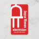 Big Red Power Plug Electricity Business Card | Zazzle