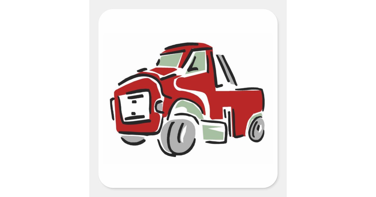 Big Red Truck - Stickers | Zazzle