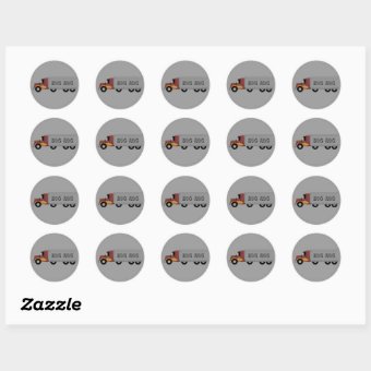 Big Rig 18 Wheeler Semi Truck Fun Stickers | Zazzle