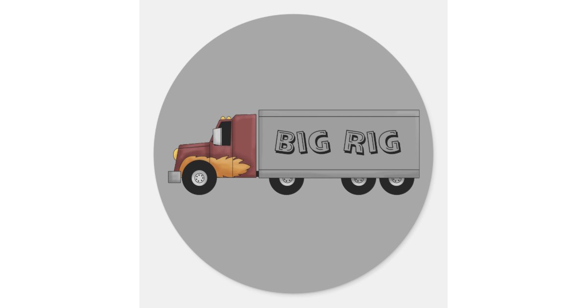 Big Rig 18 Wheeler Semi Truck Fun Stickers | Zazzle