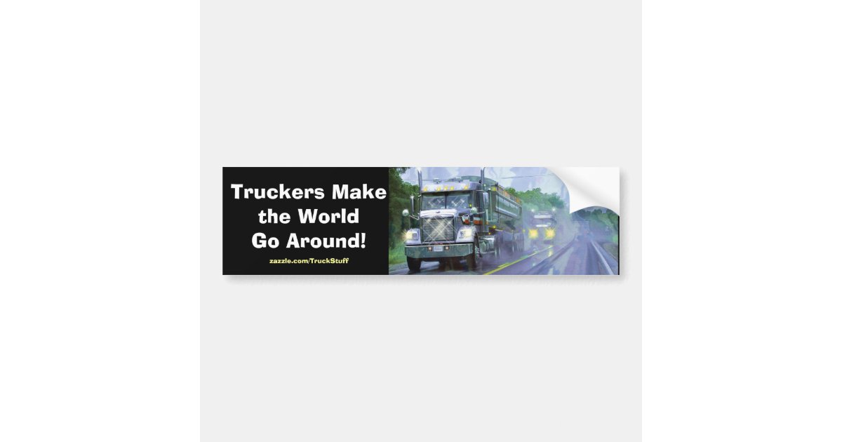 Big Rig Truckers Freightliner Bumper Sticker | Zazzle