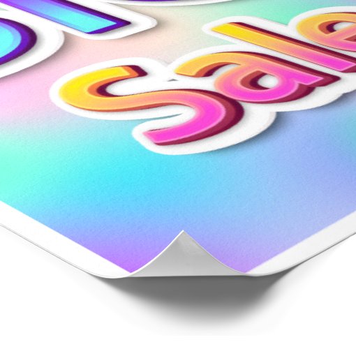 Big Sale Script Logo Garage Yard Holograph Poster | Zazzle