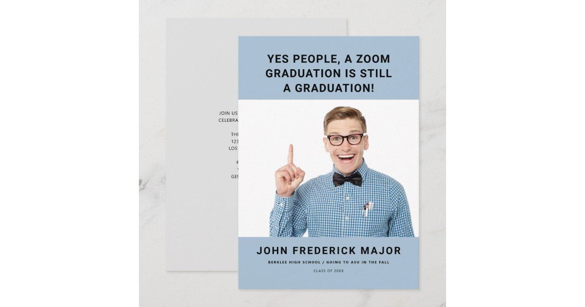 Big Serif Funny Graduation Invitation | Zazzle