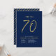 Big Seventy | Gold & Navy Blue 70th Birthday Party Invitation | Zazzle