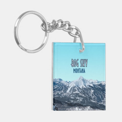 Big Sky Montana Vintage Keychain | Zazzle