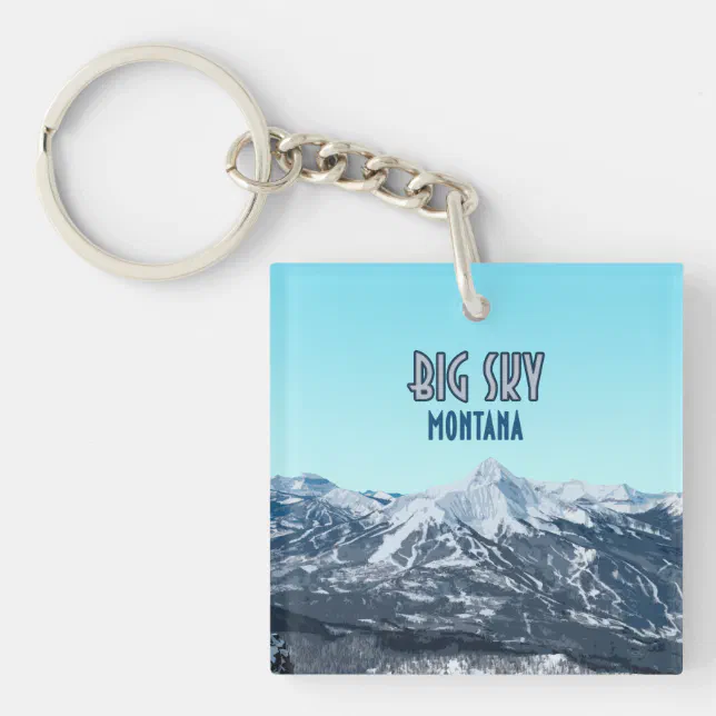 Big Sky Montana Vintage Keychain | Zazzle