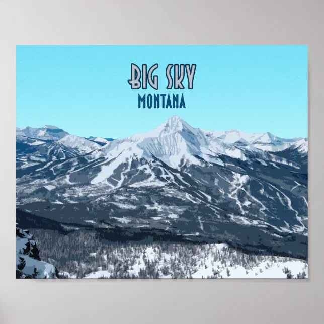 Big Sky Montana Vintage Poster | Zazzle