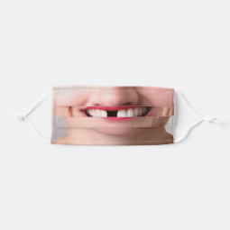 Big Smile With Missing Tooth Face Mask | Zazzle