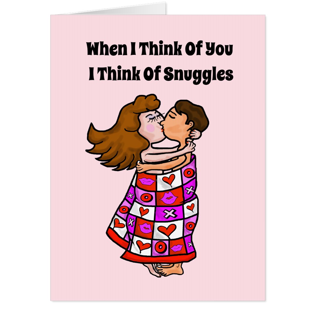 Big Snuggle Romantic Card with Snuggle Coupon | Zazzle