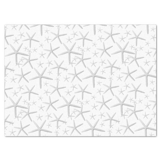 Big Starfish Pattern on White Tissue Paper | Zazzle.com