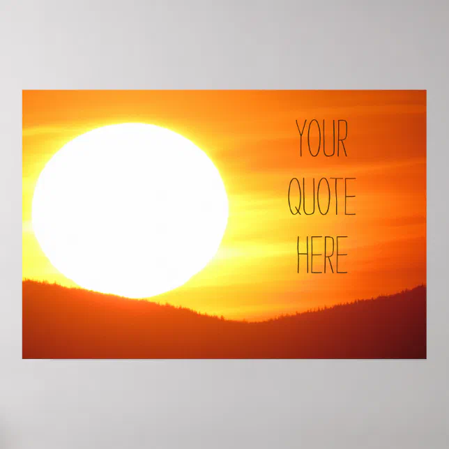 Big Sunset Poster | Zazzle