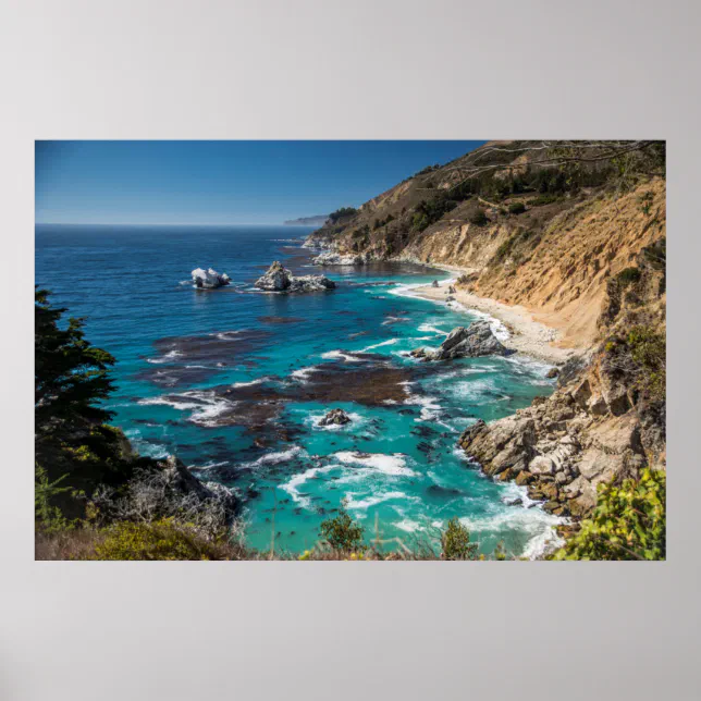 Big Sur Coastline,West Coast,Pacific Coast Poster | Zazzle