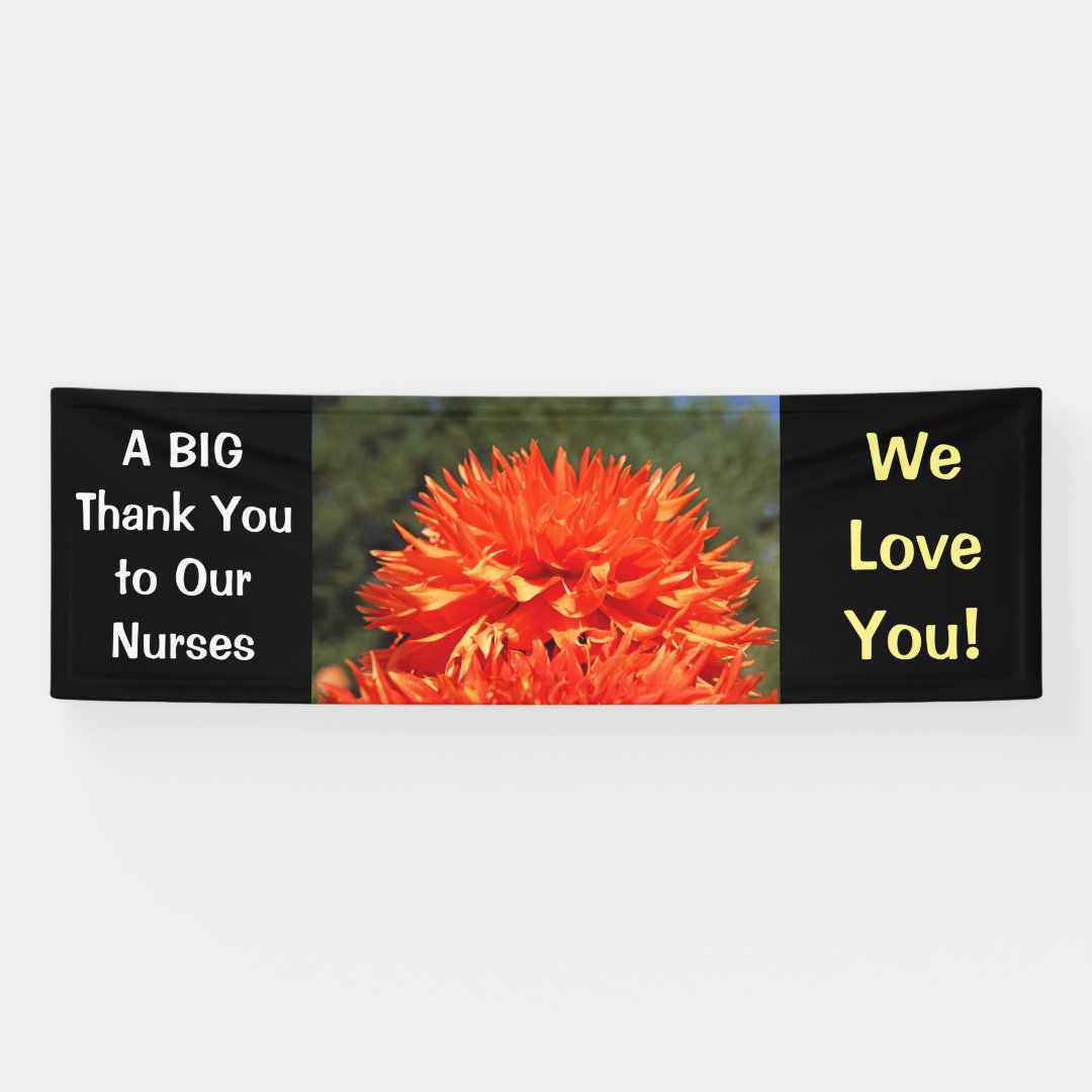 Big Thank You Nurses Banners We Love You RNs | Zazzle