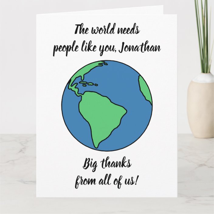 Big Thanks From All of Us - Custom Giant Thank You Card | Zazzle.com