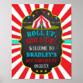 Big Top Circus Carnival 1st Birthday Welcome Poster | Zazzle