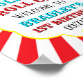 Big Top Circus Carnival 1st Birthday Welcome Poster | Zazzle