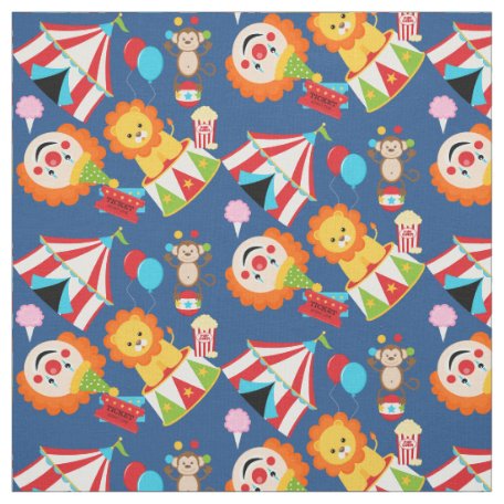 Big Top Circus Fabric | Zazzle