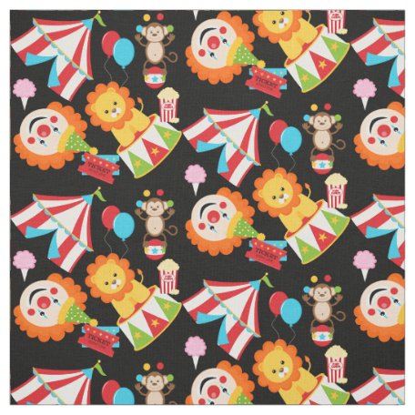 Big Top Circus Fabric | Zazzle