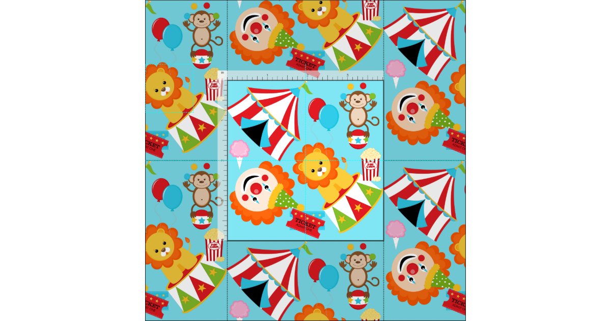 Big Top Circus Fabric | Zazzle
