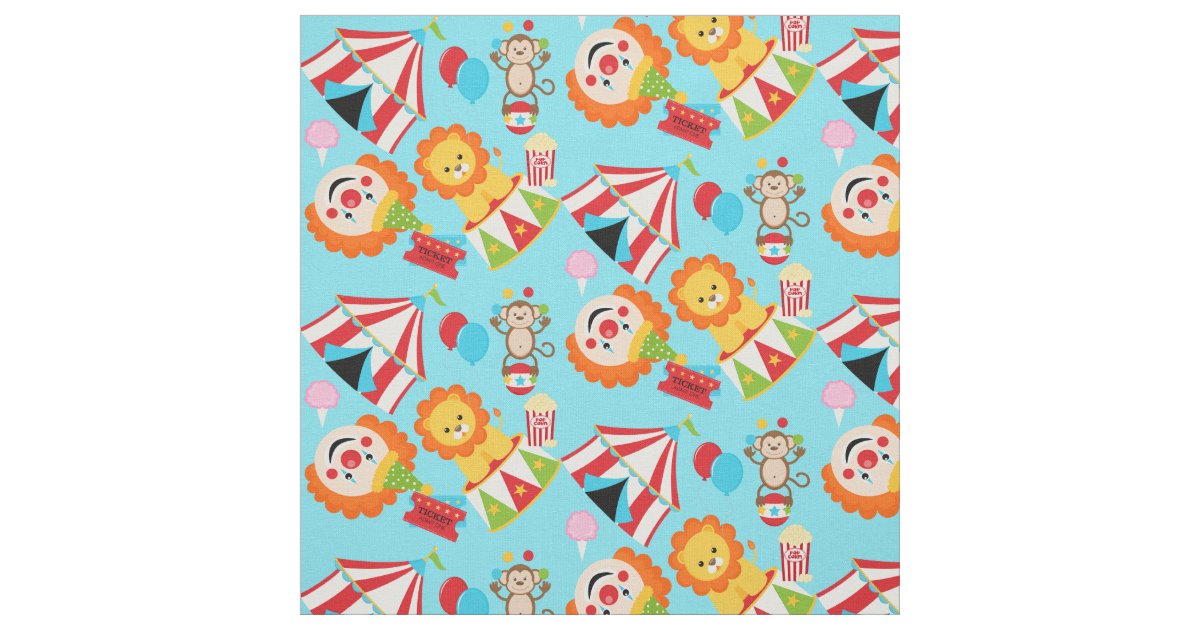 Big Top Circus Fabric | Zazzle