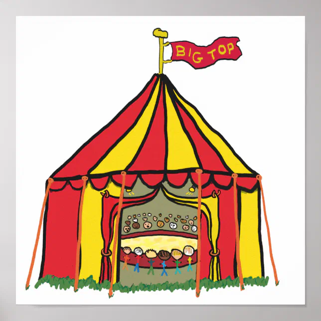 Big Top Circus Tent Poster | Zazzle