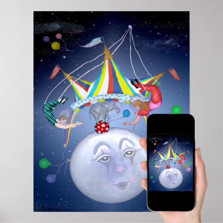 Big Top on a Little Blue Moon Poster | Zazzle