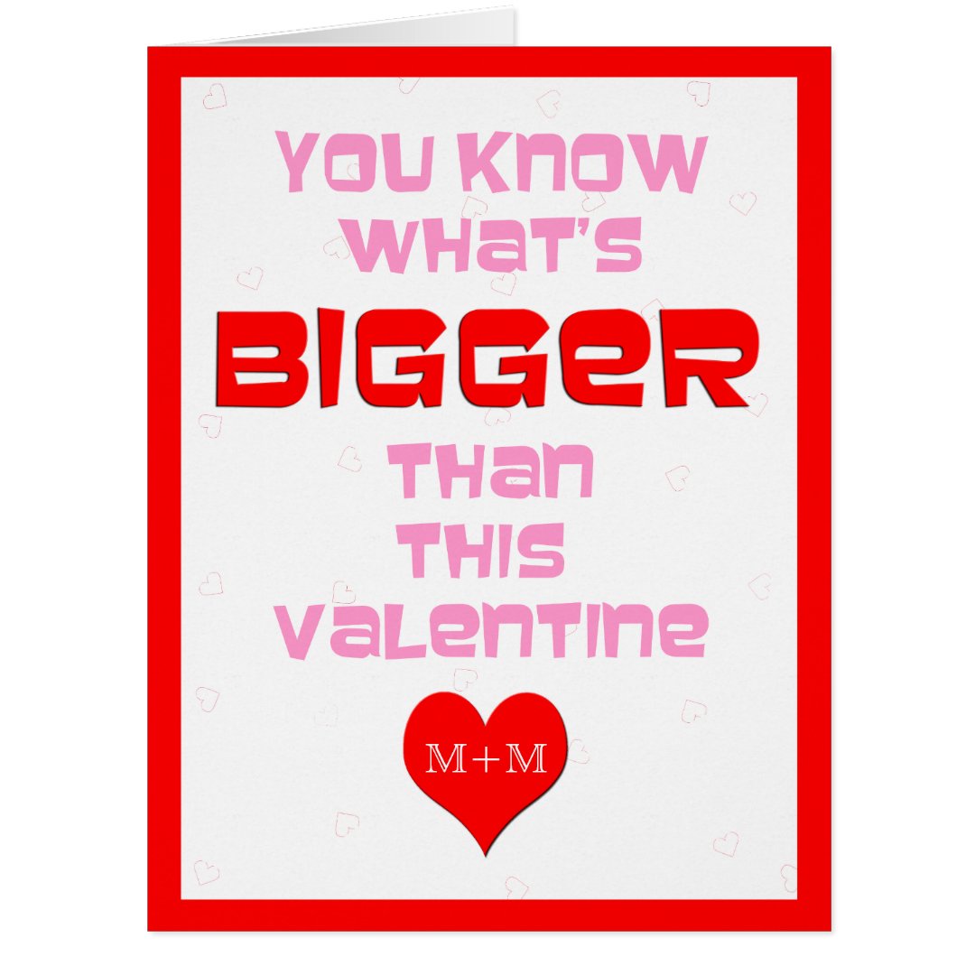 Big Valentines Day Cards Personalized | Zazzle