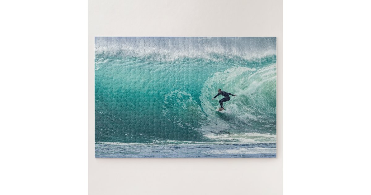 Big Wave Surfer Jigsaw Puzzle | Zazzle