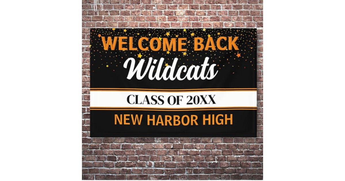 Big Welcome Back Class Reunion Banner | Zazzle