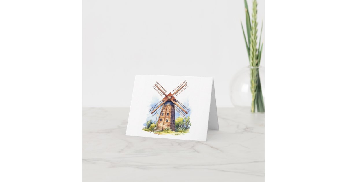 Big Windmill BLANK Card | Zazzle