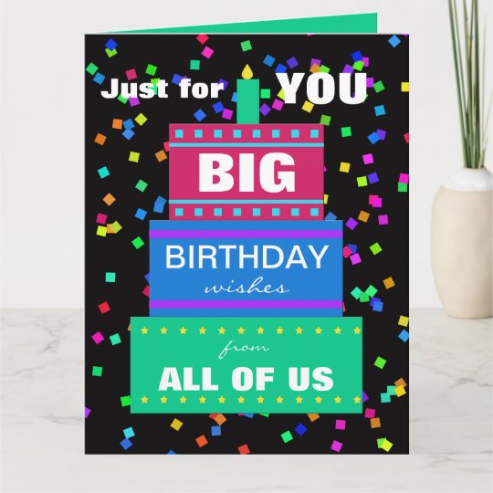 Big Work Birthday Card from Group | Zazzle.com