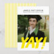 Big YAY Graduate Editable Graduation Announcement | Zazzle