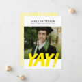 Big YAY Graduate Editable Graduation Announcement | Zazzle