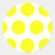 Big Yellow Dots Classic Round Sticker | Zazzle