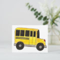 Big Yellow School Bus Driver Teacher Postcards | Zazzle