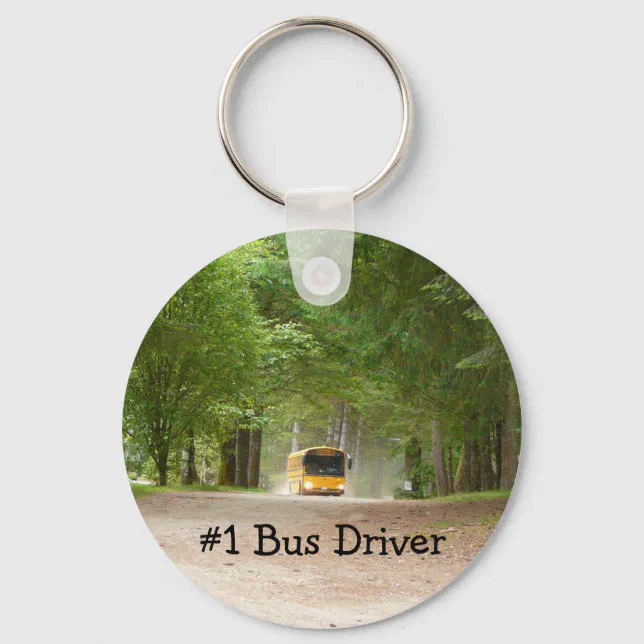 Big Yellow School Bus Keychain | Zazzle