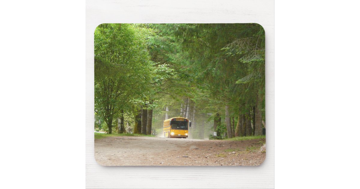 Big Yellow School Bus Mouse Pad | Zazzle