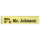 School Bus | Teacher Name Plate | Zazzle.com
