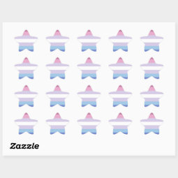bigender pride flag star sticker | Zazzle