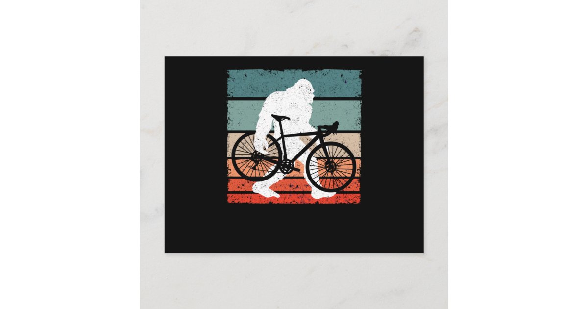 Bigfoot Bicycle Bike Ride Funny MTB Sasquatch Postcard | Zazzle