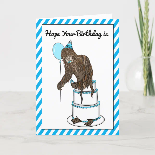 Bigfoot Birthday Card | Zazzle