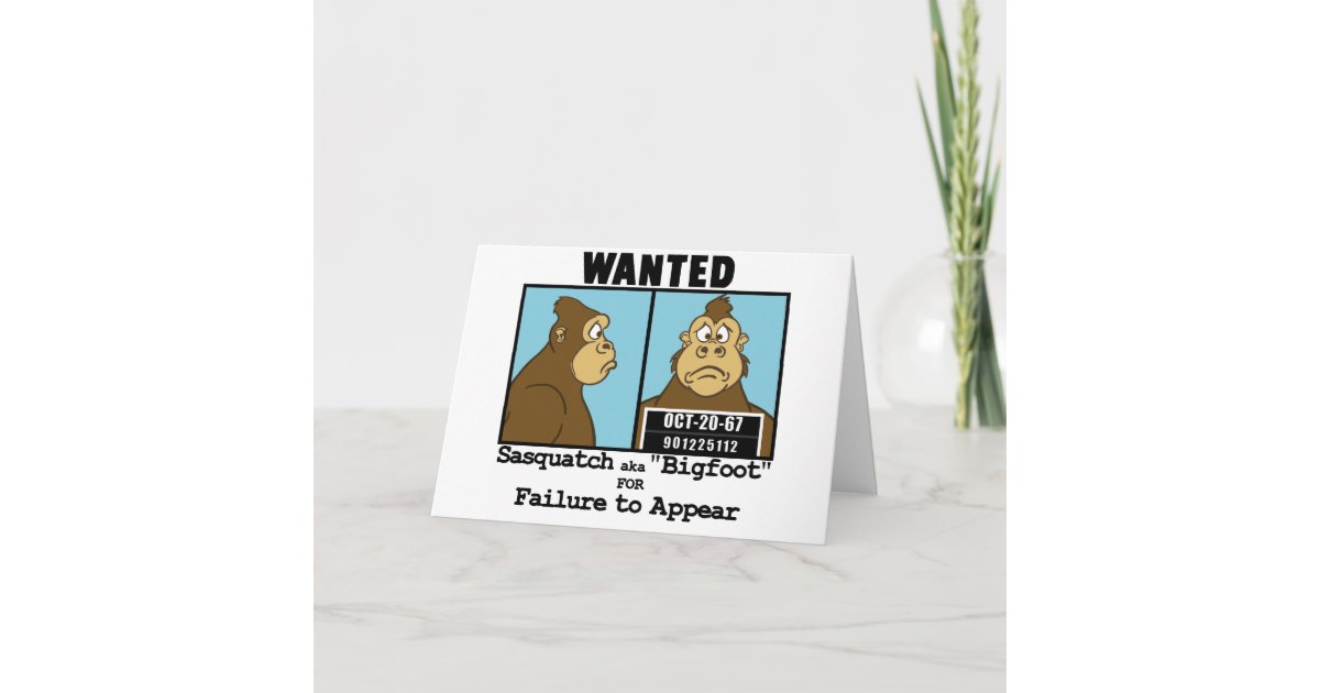 Bigfoot Card | Zazzle