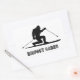 Bigfoot Cares Telemark Skiing Rectangular Sticker | Zazzle