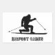 Bigfoot Cares Telemark Skiing Rectangular Sticker | Zazzle