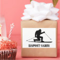 Bigfoot Cares Telemark Skiing Rectangular Sticker | Zazzle