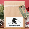 Bigfoot Cares Telemark Skiing Rectangular Sticker | Zazzle